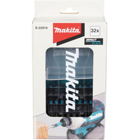 MAKITA E-22919 LOT DE 32 EMBOUTS DE VISSAGE À IMPACT NOIR