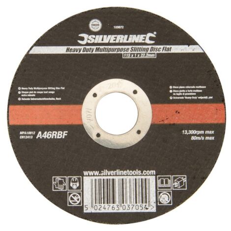 DISQUE PLAT DE COUPE TOUT USAGE EXTRA ROBUSTE 115 X 1 X 22,2 MM ...