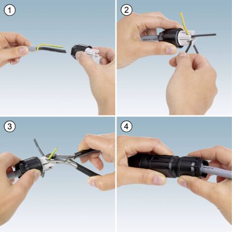 PROLONGATEUR DE CÂBLE QUICKON PHOENIX CONTACT Q 0,75/4IDC/18-18KU-KU BK ...