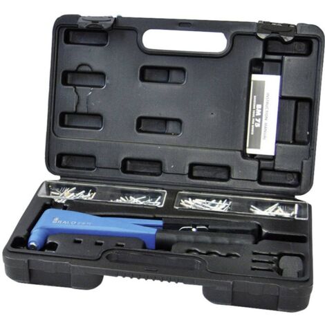 PINCE À SERTIR 265 MM AVEC ASSORTIMENT DE RIVETS ET BOITE MÉTALLIQUE BRALO BM-75 02BM0075PB