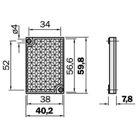 SICK RÉFLECTEUR 40 X 60 MM, DÜSSELDORF PL40A SICK 1012720