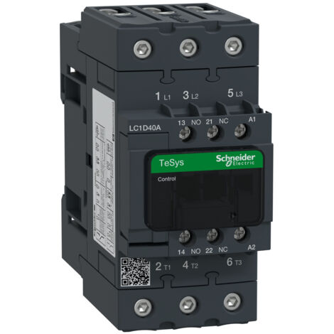 SCHNEIDER ELECTRIC LC1D40AP7 CONTACTEUR TESYS LC1-D, 3P, 40 A, 440VCA-3 ...