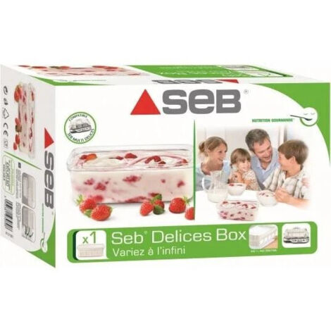 SEB XF101001 DELICES BOX COFFRET D'UN BAC 1 L YAOURT-FROMAGE BLANC AVEC ...