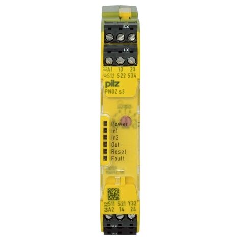 PILZ NOT-AUS-SCHALTGERÄT 24VDC 2 N/O PNOZ S3 750103