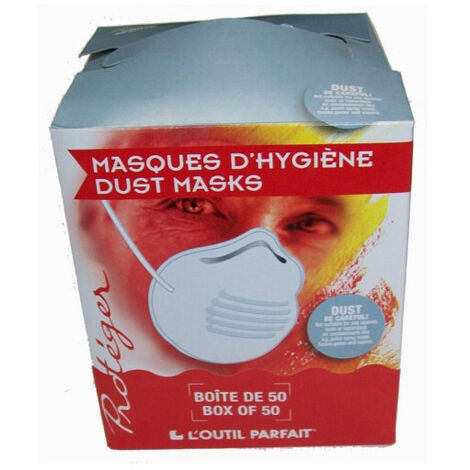 MASQUES HYGIENE (BOITE 50) COQUE SEMI RIGIDE, NON TISSE L'OUTIL PARFAIT ...