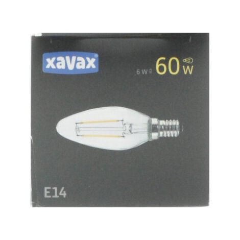 AMPOULE FILAMENT LED, E14, 806LM REMPL. AMPOULE BOUGIE 60W, BLC CHAUD XAVAX