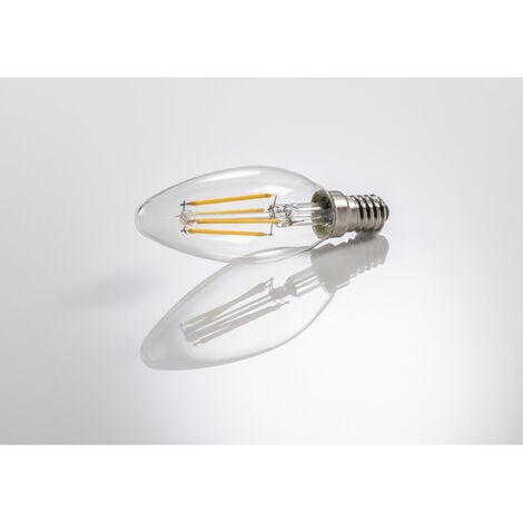 AMPOULE FILAM. LED, E14, 470LM REMPL.40W, AMP. BOUG. BLC CHD, TRANSP. XAVAX