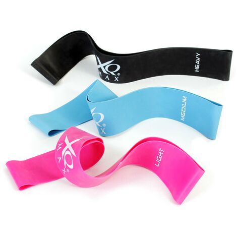 LUXTRI Fitnessbänder Set mit 3 Widerstandsstufen aus 100% Latex Loop ...