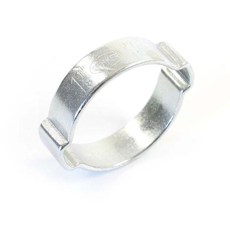 Wiltec 2-Ohr-Klemme 1 1/8" 27-31mm Ohrklemme verzinkt B10 für Schläuche Klemmschelle