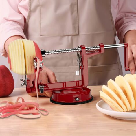 Wiltec Apfelschäler 3 in 1 mit Stahlklingen, Apfelschälmaschine 30 x 10 ...