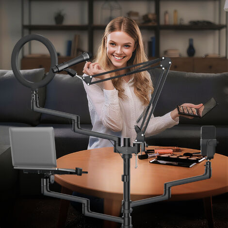 Wiltec 4 in 1 Stativ, Multifunktionales Kamerastativ mit Rollen ...