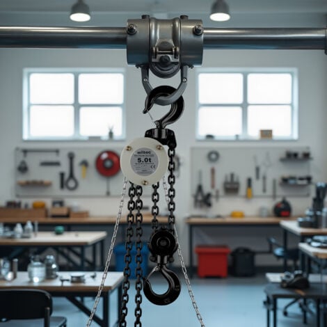 Wiltec Mini Kettenzug bis 5 t, robuster Handkettenzug 3 m Hubhöhe, Tragmittel mit 3 m Lastkette ...