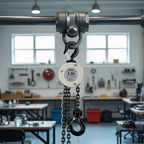 Wiltec Mini Kettenzug bis 1 t, robuster Handkettenzug 3 m Hubhöhe ...