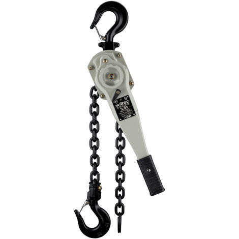 Wiltec Hebelzug 3 t x 1,5 m, kompaktes Hebezeug mit 360° Drehgriff ...