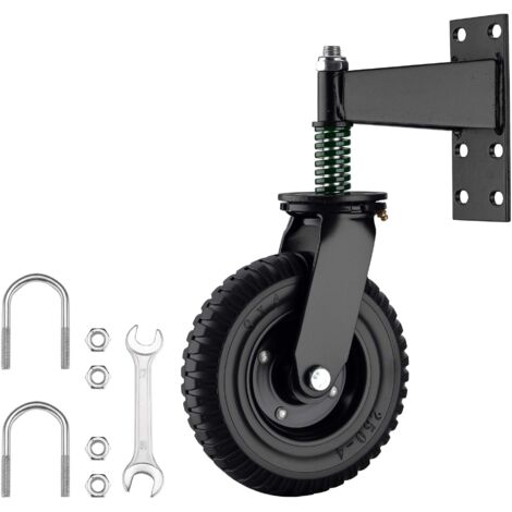 Wiltec Torrolle bis 275 kg Traglast, Torlaufrolle mit 360° Gummirad ...