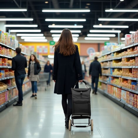 Wiltec Einkaufstrolley klappbar 36,5 x 44 x 103 cm bis 40 kg ...