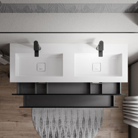 BERNSTEIN - Mueble bajo lavabo AVA 140 cm con lavabo de fundición ...