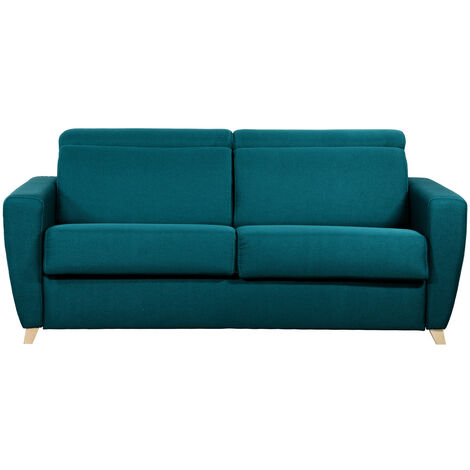 Divano letto materasso poggiatesta regolabili blu pavon 140x190 cm GOYA