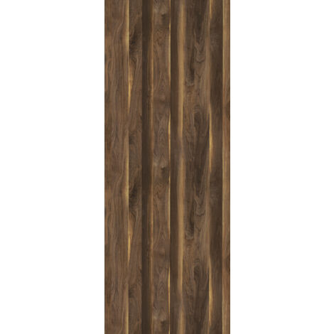 Wide Planked Walnut Laminate Kitchen Splashback 4.1m x 1210mm x 6mm ...