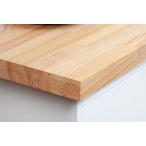 Solid Ash Wood Worktop 3M x 960mm x 40mm - Premium Real Wooden Timber ...