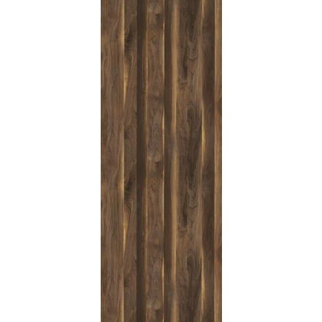 Wide Planked Walnut Laminate Kitchen Upstand 4.1m x 100mm x 20mm - PP9479