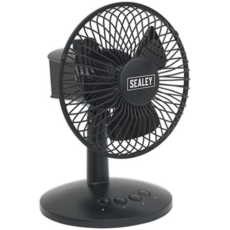 Sealey SFF6USB 3-Speed Oscillating USB Desk Fan 6"