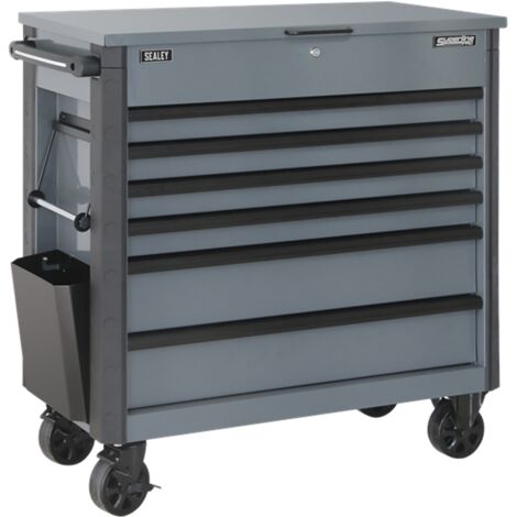 Sealey Grey Tool Box Trolley 6 Drawer with Ball Bearing Slides AP366G