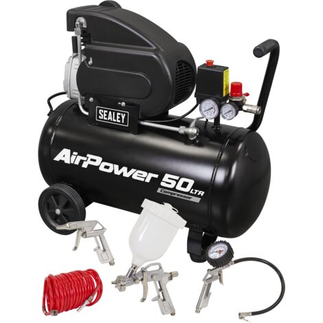 Sealey SAC5020APK 50L Direct Drive Air Compressor 2hp with 4pc Air ...
