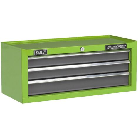 Sealey American PRO® Mid-Box Tool Chest 3 Drawer - Green/Grey AP22309BBHV