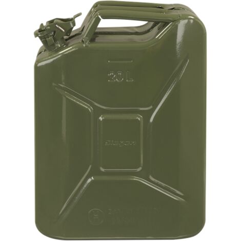 SEALEY JERRY CAN FUEL 20 LITRE 20L METAL PETROL DIESEL 20L ARMY ...