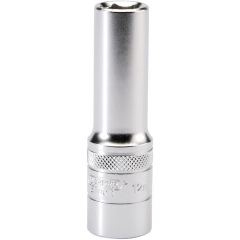 Draper 12mm Deep Socket 1/2 Inch Drive – Micro Satin Chrome Finish, 6 ...