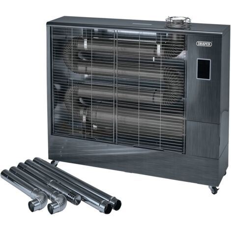 Draper Infra-Red DSH 675 Inc Flue Kit 230V Diesel Heater – 67,500 BTU ...
