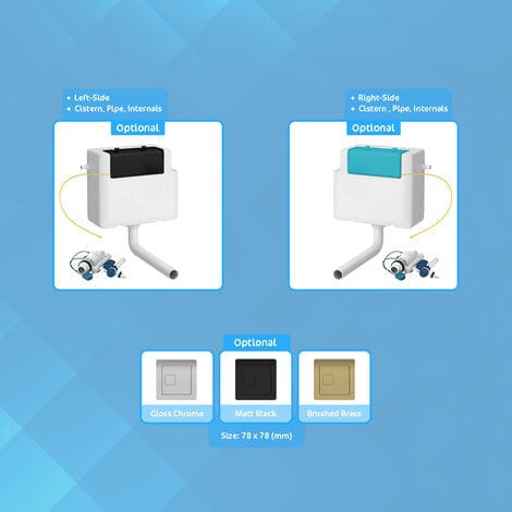 Right Entry Cistern & Chrome Button