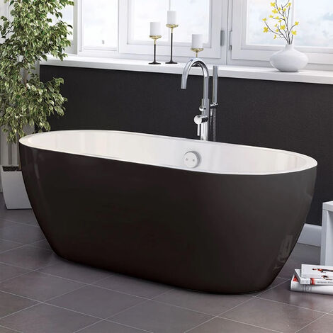 Synergy San Marlo 1655mm Black Double Ended Bath
