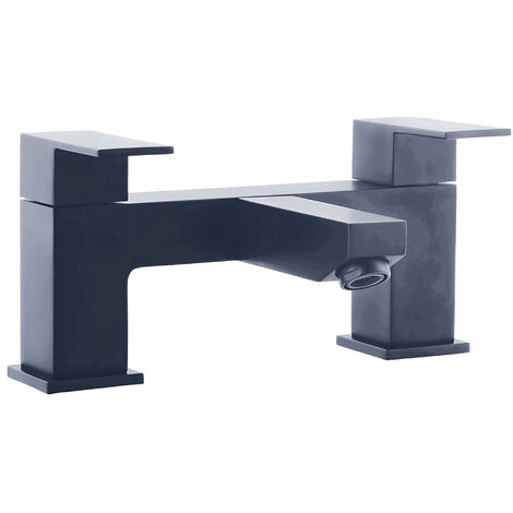 Modern Black Cube Lever Bath Filler Tap