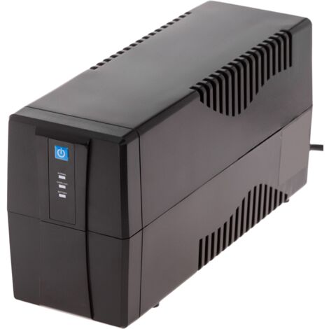 BeMatik - 850 VA 480 W Line-Interactive unterbrechungsfreie Stromversorgung USV mit 2 Schuko