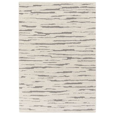 BOBOCHIC - Tapis poil court LORIS motif abstrait 120x170 Gris