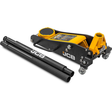 JCB 1.5 Tonne Low-Profile, Double-Pump Aluminium Trolley Jack