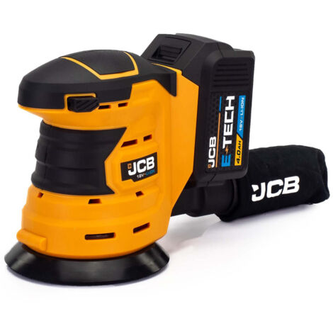 JCB 18V Orbital Sander 4.0ah Lithium-Ion Battery and charger in 20" kit bag