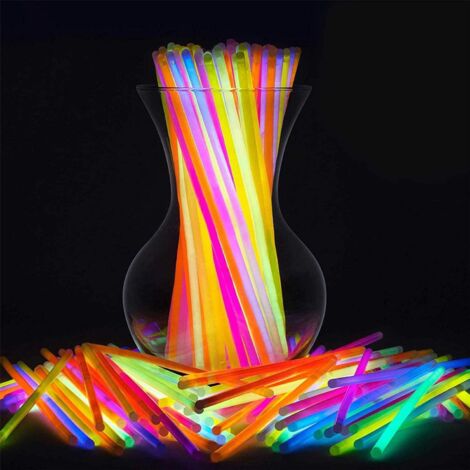 100 Glow Sticks Bracelets Necklaces Party Favors Disco Rave Bag Fillers ...