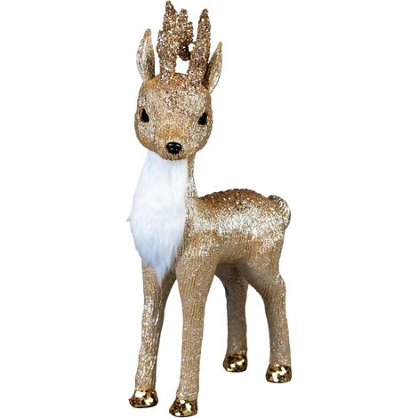 44cm Gold Reindeer - Christmas Figurine