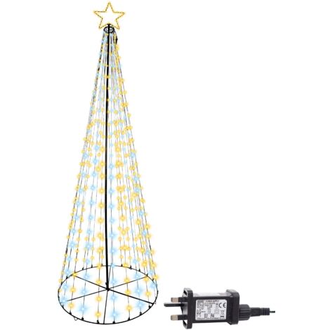Christmas Maypole Tree White and Warm White LEDs Light Pyramid Outdoor ...