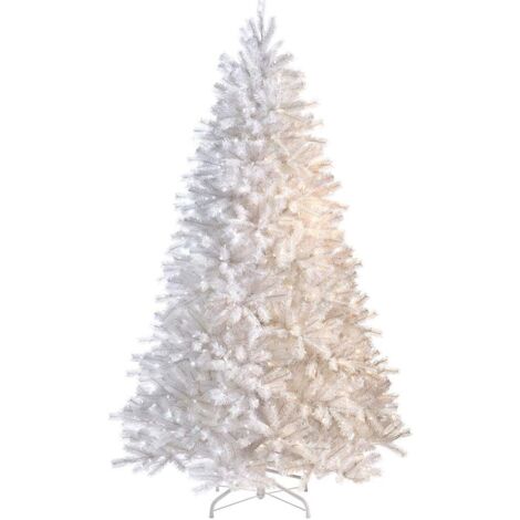 10FT Prelit White Alaskan Pine Christmas Tree Warm White LEDs