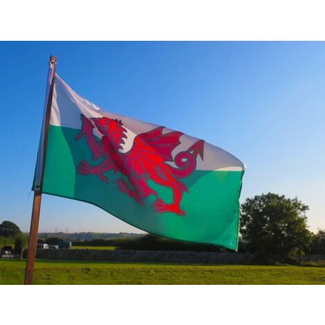 8 X 5ft Welsh National Flags for Sports Support