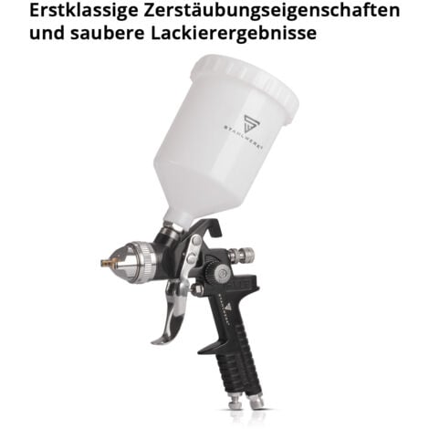 STAHLWERK Pistolet à peinture HVLP SG-600 ST avec buse de 1,4 mm et godet gravité de 600 ml