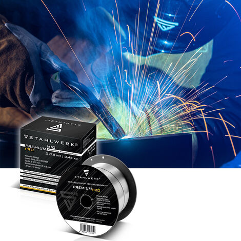 STAHLWERK Fil de soudage MIG MAG aluminium ER5356 AlMg5 0,8 mm 0,45 kg Rouleau de fil