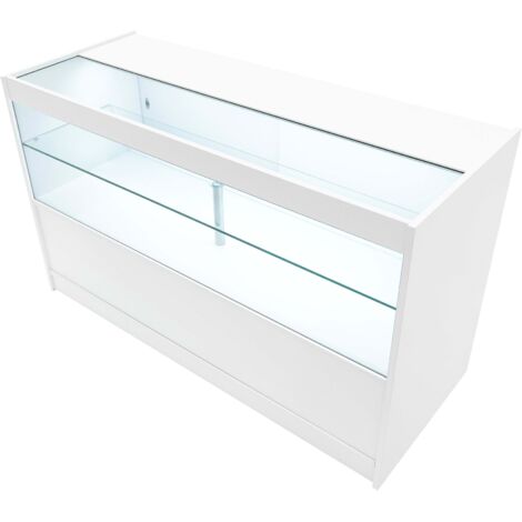 Set Banconi Bianco Vega LED K1500 C1500 CM60 TB60 con Serratura e Vetrina