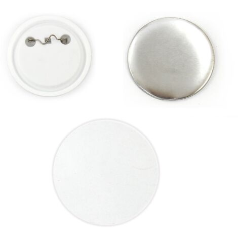 PixMax - 100 Componenti Bianchi 25mm per Macchina Crea Spille
