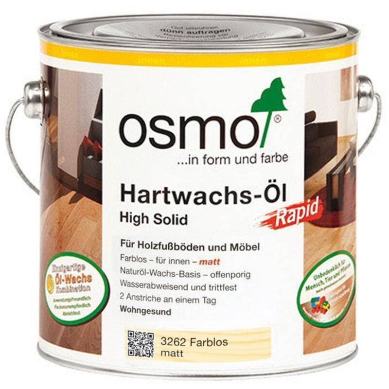 Osmo Hartwachs-Öl Rapid Farblos Matt 2,50 l - 10300098