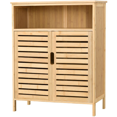 Bambus Badezimmerschrank Eslöv 81x65,5x31 cm [en.casa]